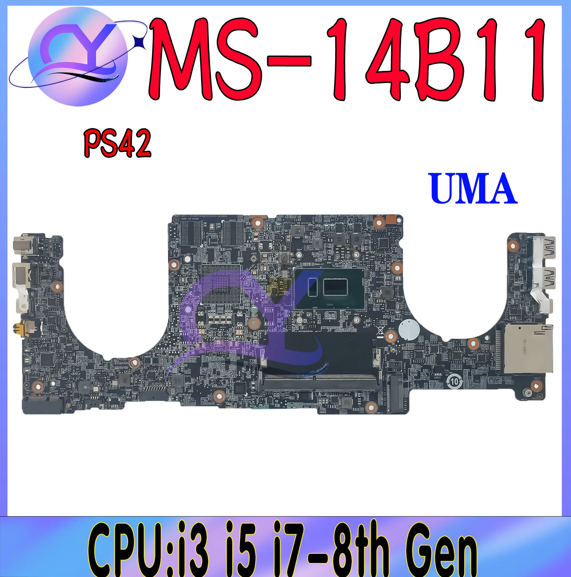 MS-14B11-Mainboard-For-MSI-PS42-MS-14B1-Laptop-Motherboard-With-i3 ...