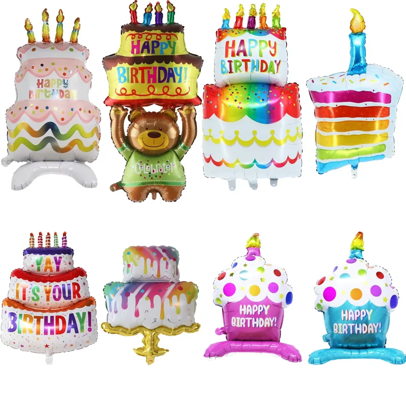 Birthday-Cake-Aluminum-Foil-Balloon-Birthday-Party-Decoration-Three ...
