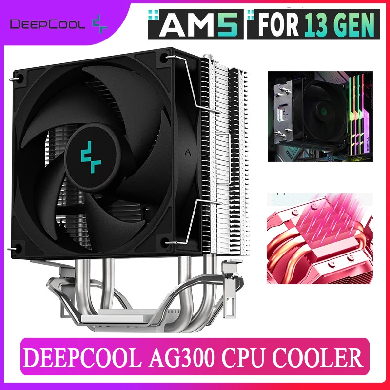 DEEPCOOL-GAMMAXX-AG300-CPU-Air-Cooler-3-Heatpipes-Full-Nickel-Plating ...