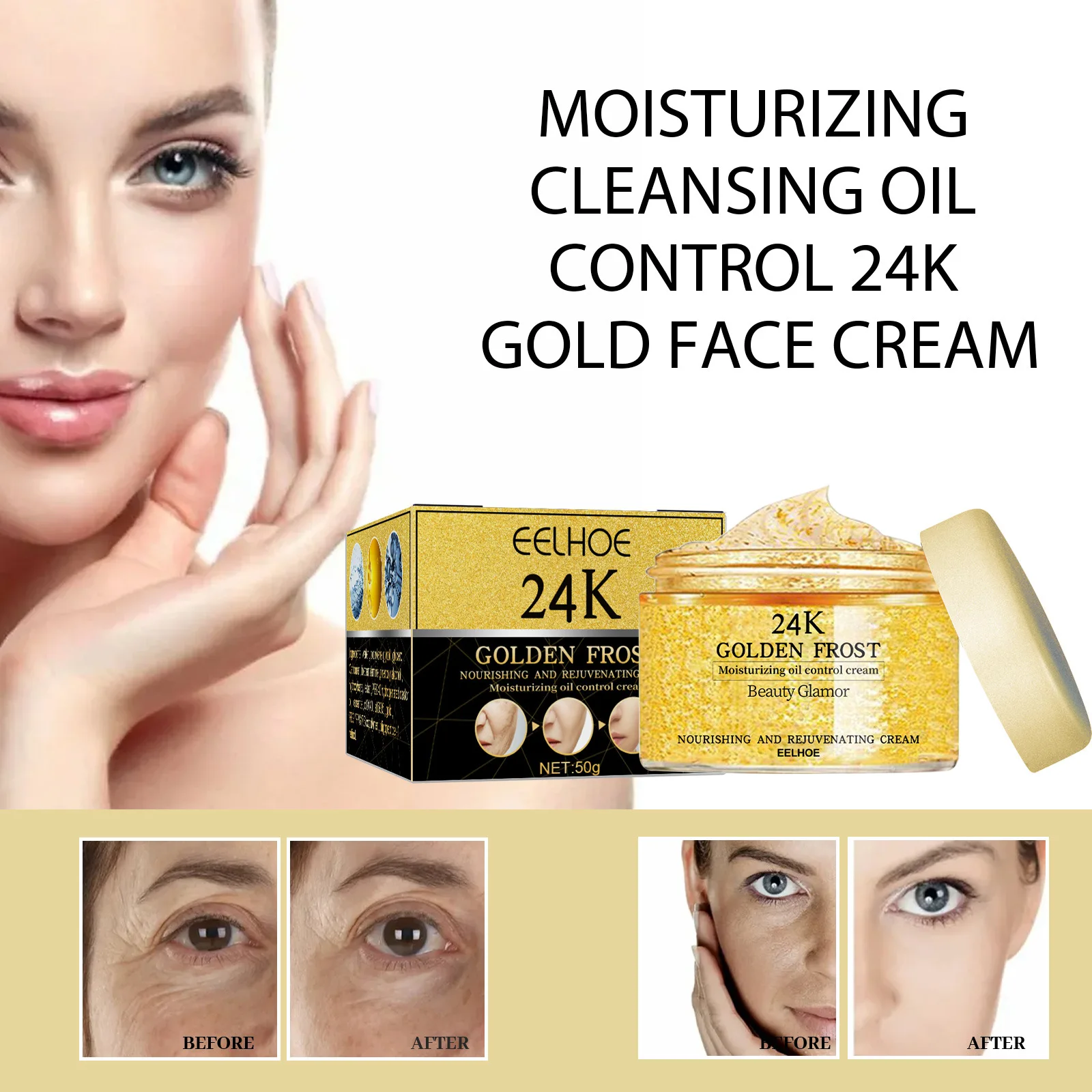 24k Gold Repair Cream Firming loose skin lightening fine lines ...