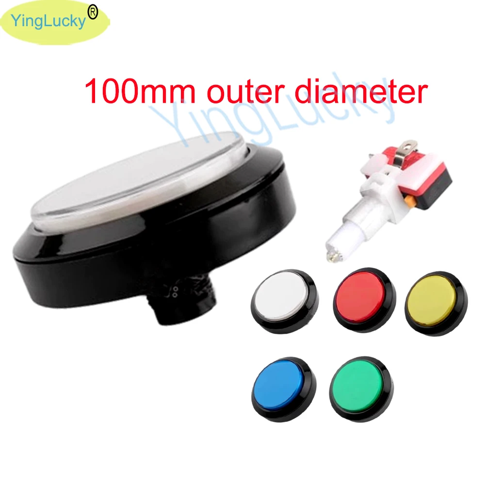 100mm-Arcade-LED-button-with-built-in-reset-switch-flat-illuminated ...