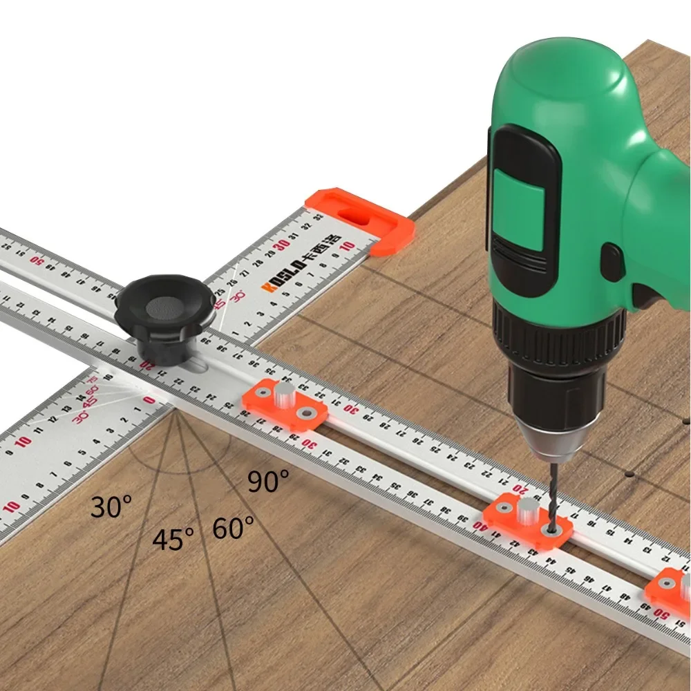 2-in-1-Positioning-Ruler-Angle-Scriber-T-Shaped-Ruler-Woodworking-Tools ...