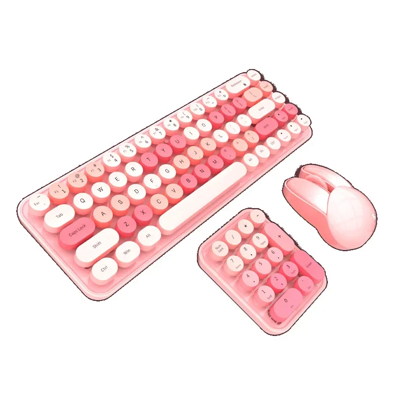 MOFII-Wireless-2-4G-keyboard-and-mouse-Numeric-keyboard-set-Cute-Pink ...