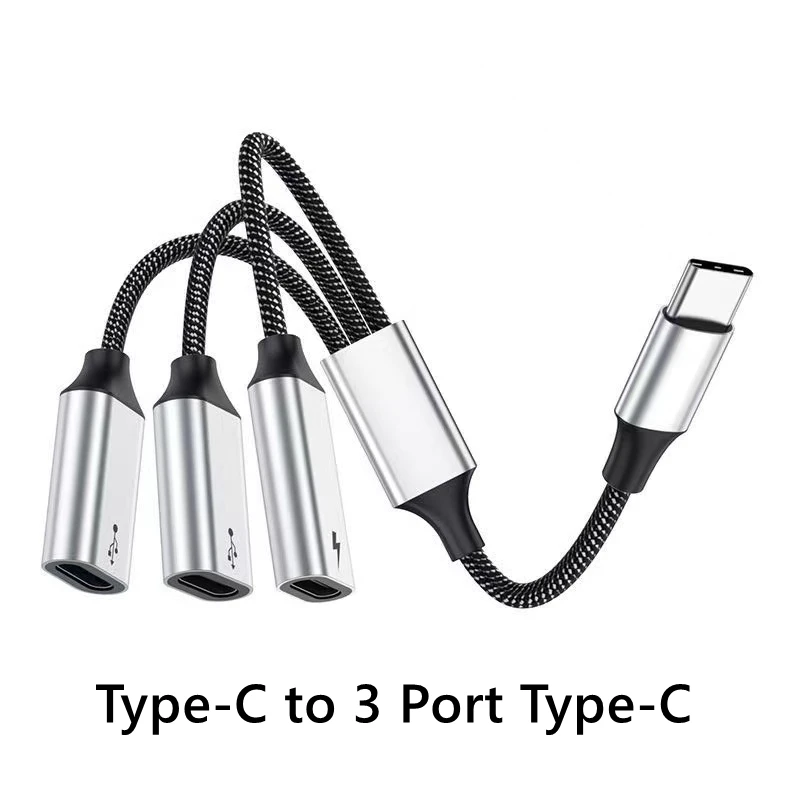 4Port-USB-Type-C-To-USB-USB-C-OTG-Adapter-Cable-For-Chromebook-PD-60W ...