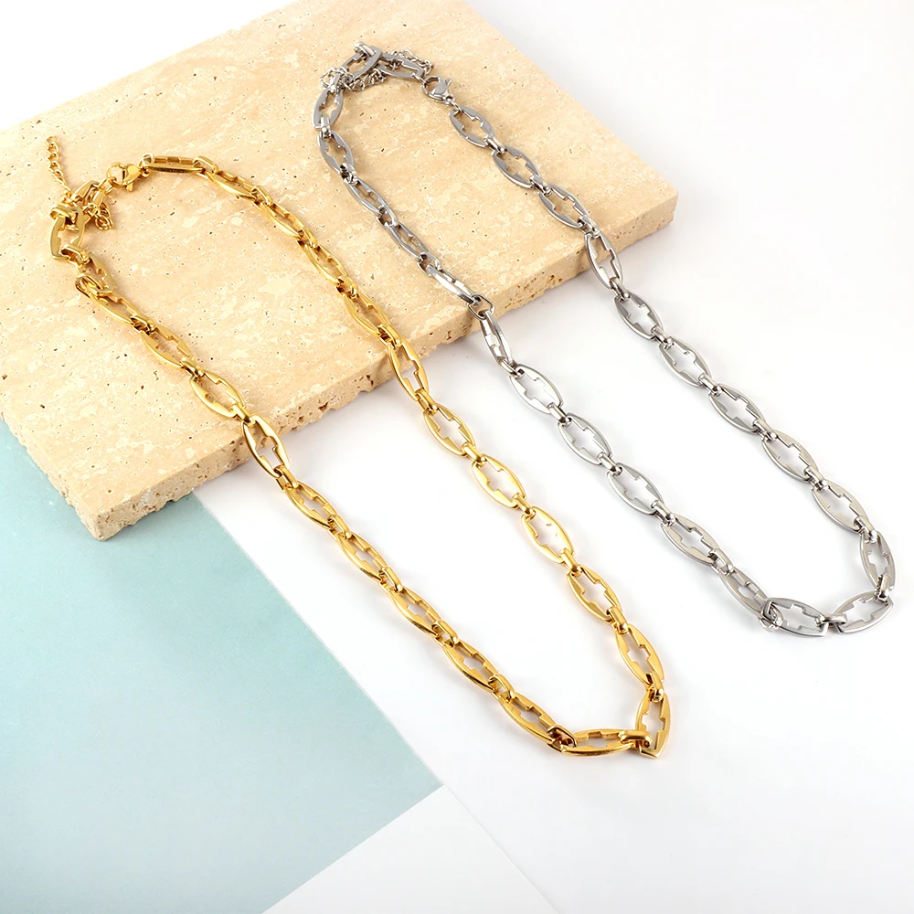 LUXUKISSKIDS-6-5mm-Thick-Chains-For-Man-Woman-Decor-Hollow-Cross ...