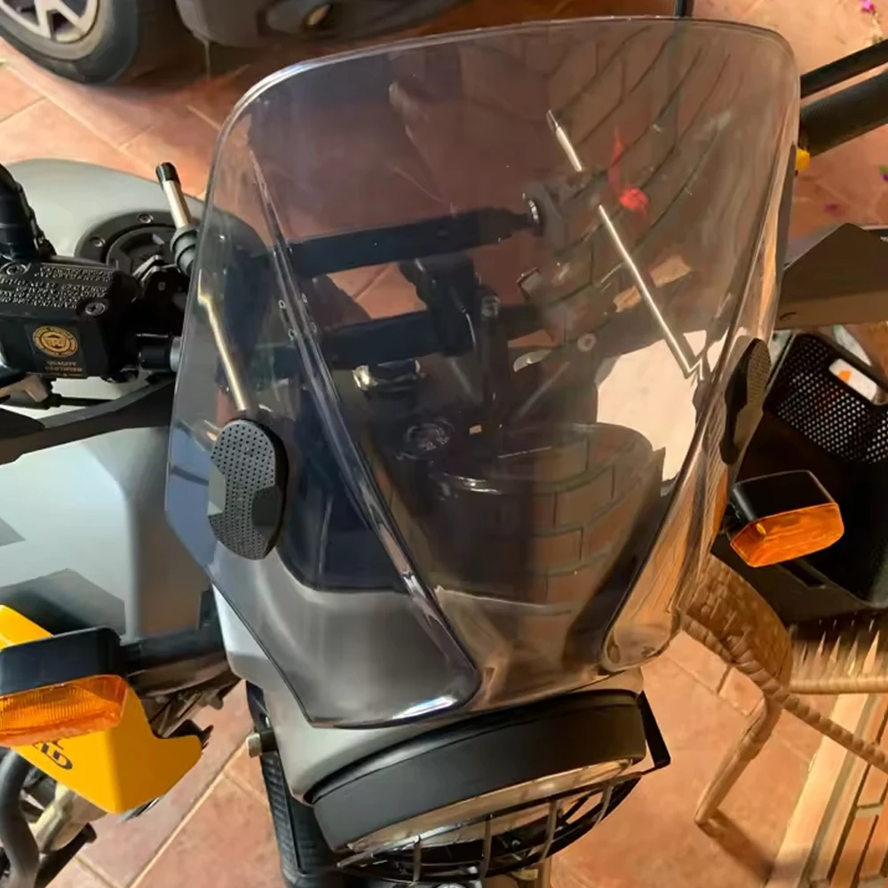 For Royal Enfield Scram 411 Windscreen Windshield Wind Deflector Double ...