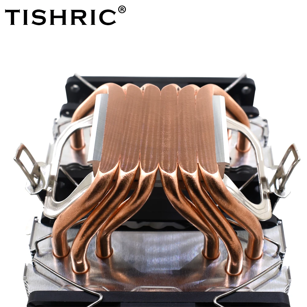 TISHRIC CPU Cooler 4/6 Heat Pipes 4 Pin PWM RGB Cooling Fan PC Radiator ...