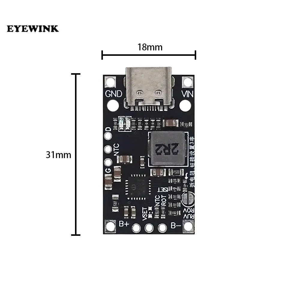 Type C USB Lithium Battery Charging Boost Module 2/3S BMS 15W 8.4V 12 ...