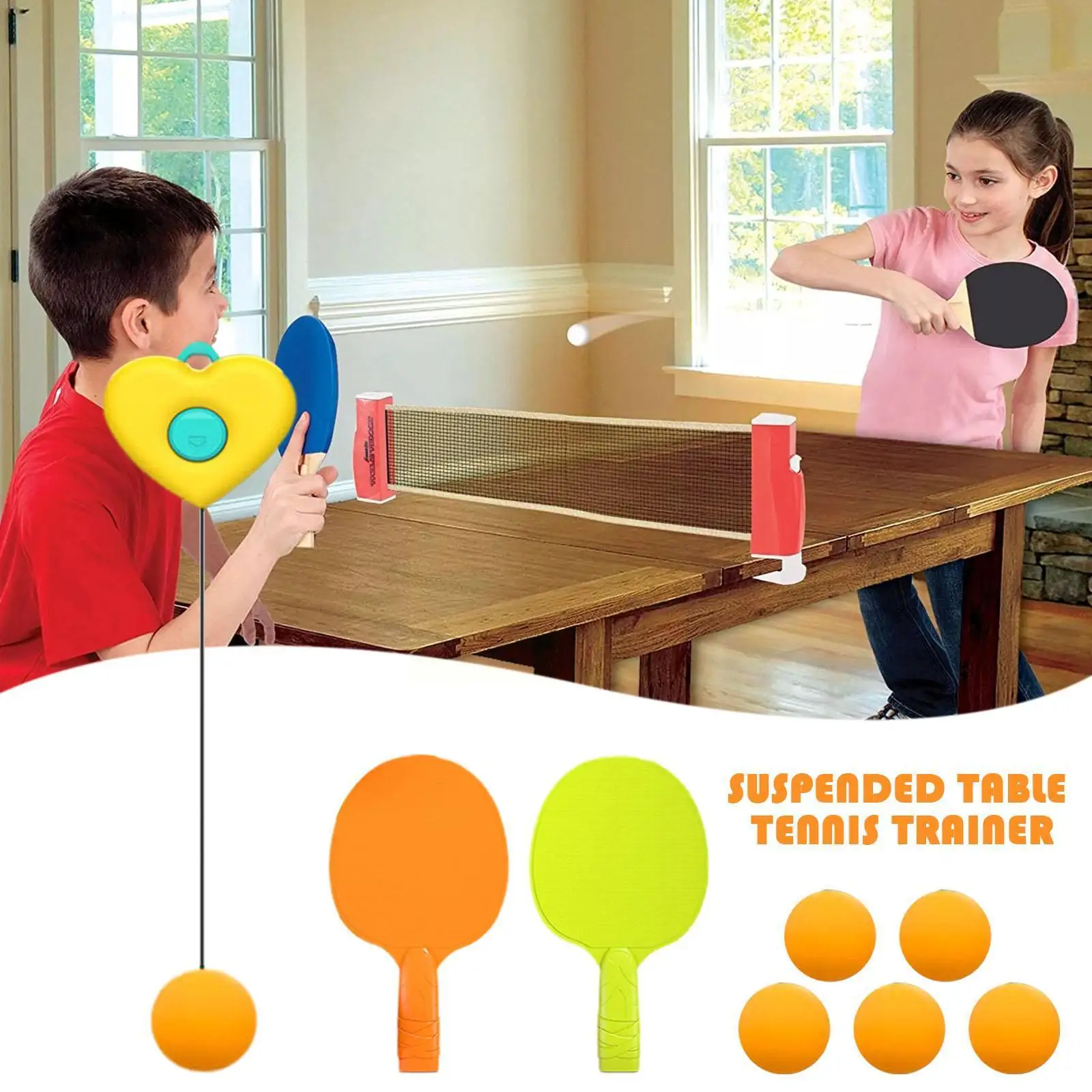 Table Tennis Self Training Set Indoor Suspended Table Table Accessories ...