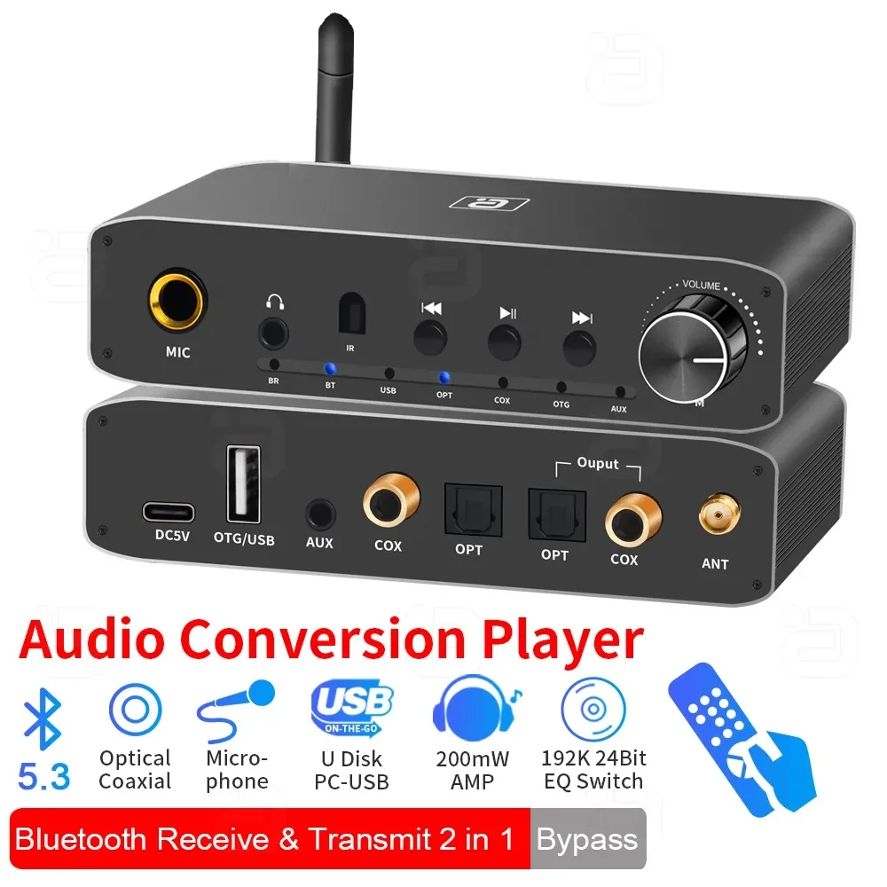 Bluetooth-5-3-Receiver-Transmitter-Coaxial-Optical-Bypass-Digital-to ...