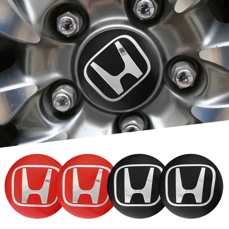 4Pcs-Car-Wheel-Hub-Center-Cap-Sticker-Metal-Emblem-Stickers-For-Honda ...