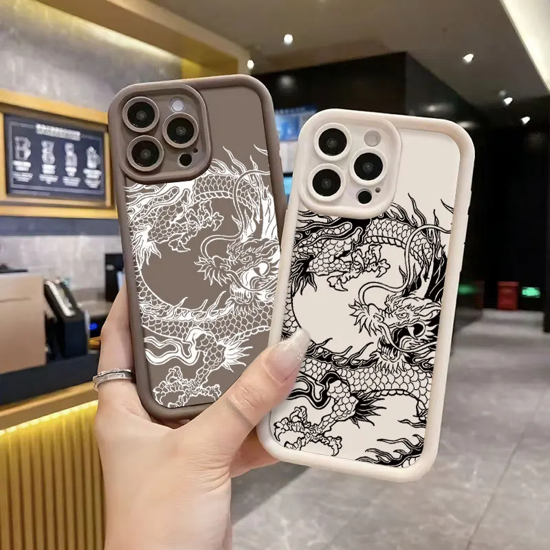 Luxury Dragon Design Silicone Shockproof Phone Case for Honor X9b (WH ...