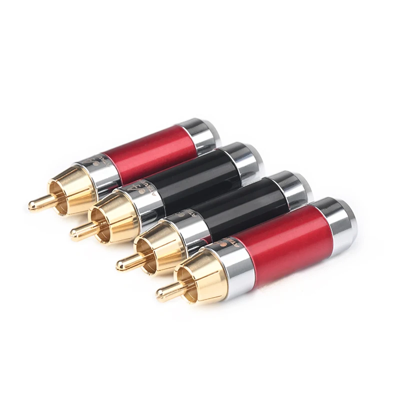 4PCS-lot-HiFi-RCA-Plug-High-Quality-Gold-Plated-RCA-Male-Connector-for ...