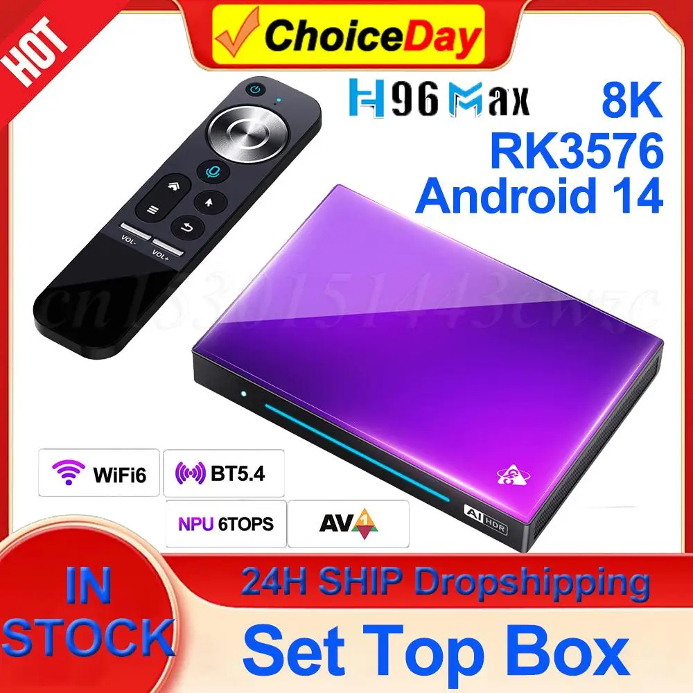 Smart-TV-Box-for-Android-14-RK3576-Video-Set-Top-TV-Box-8K-with-Remote ...