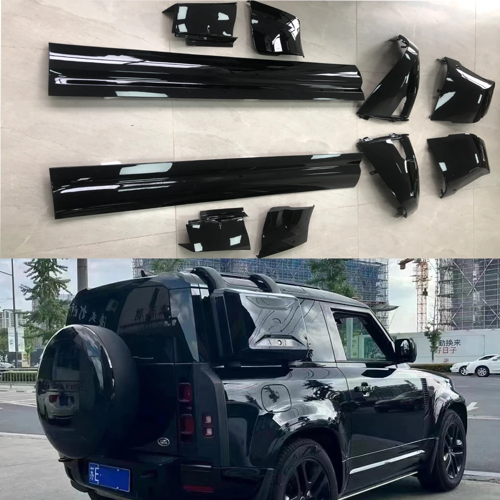 10Pcs-Fits-for-Land-Rover-Defender-90-2020-2021-2022-2023-Side-Skirt ...