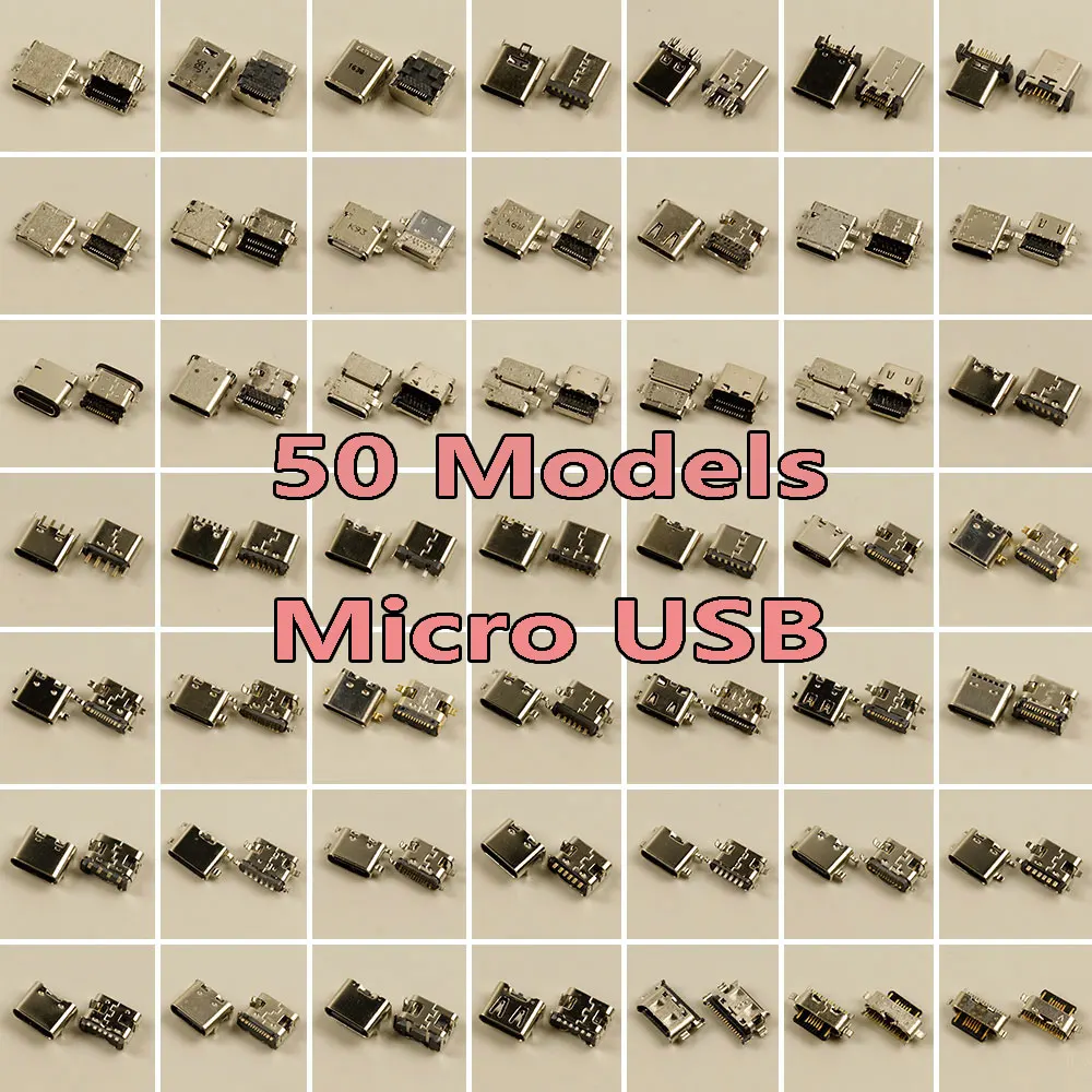 50-models-Micro-USB-Connector-Mini-Jack-Socket-Power-Charging-Port ...