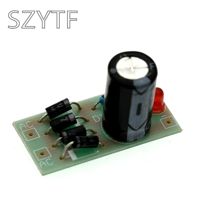 AC to DC power conversion module 1N4007 full bridge rectifier filter ...