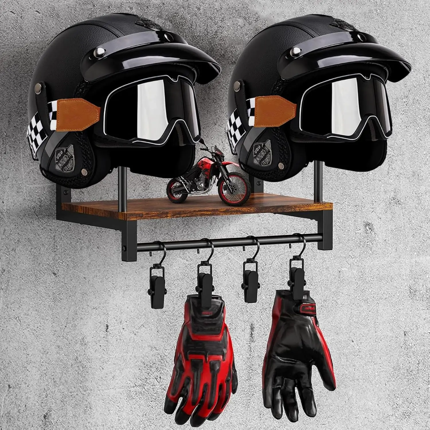 1PCS Motorcycle Helmet Rack Wall Mount Motorcycle Helmet Holder Multi ...