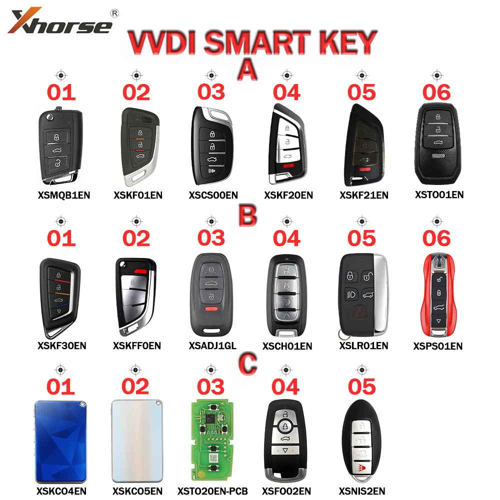 Xhorse-XS-Universal-Smart-Remote-KeylessGo-Key-XSKF01-MQB1-CS00-KF20-21 ...