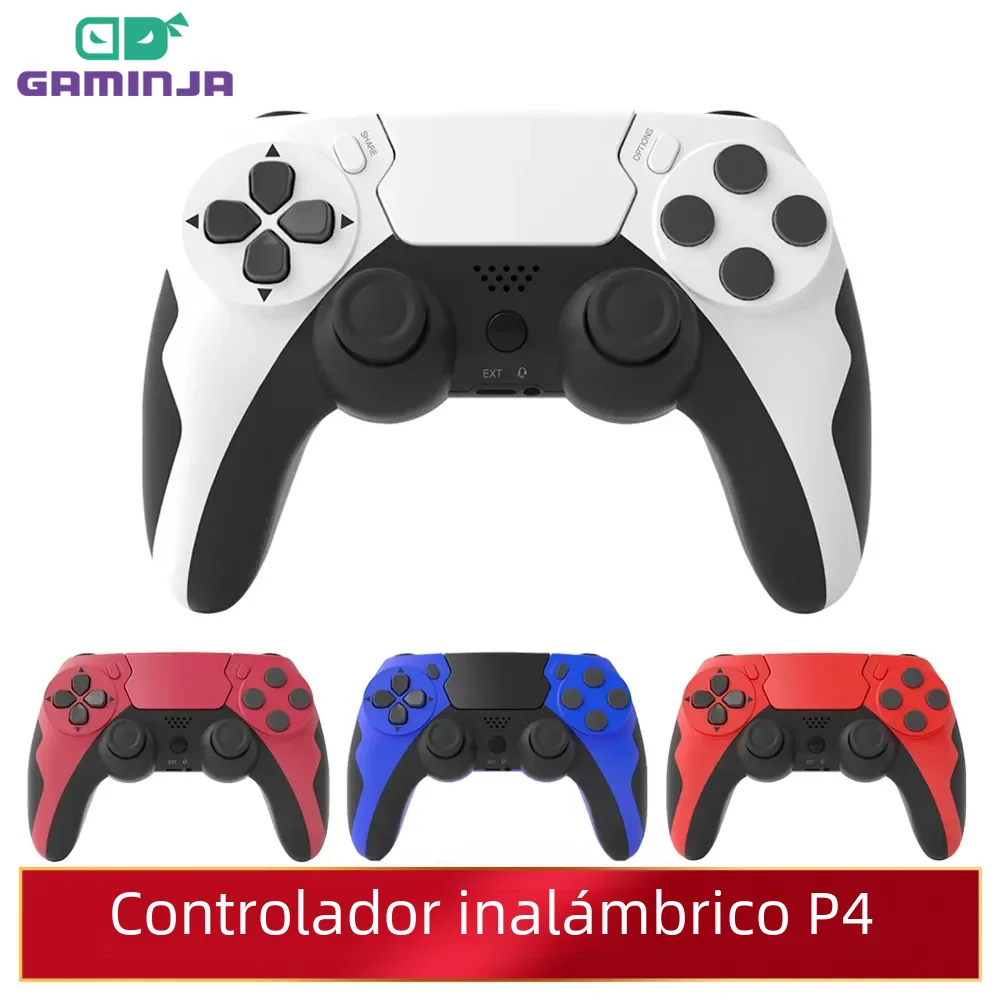 GAMINJA-controlador-inal-mbrico-Bluetooth-Gamepad-de-doble-vibraci-n-6-ejes-Joypad-Touchpad-micr ...