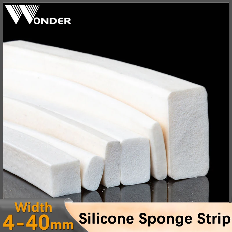 Square-Silicone-Sponge-Strips-White-Silicon-Rubber-Foamed-Doors-Windows ...