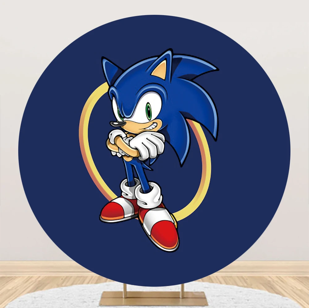 Fondo de fotografía redondo de Sonic The Hedgehog para fotografía ...