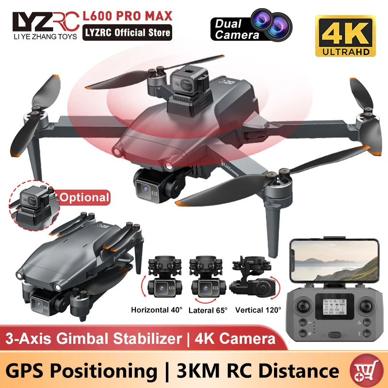LYZRC-L600-PRO-MAX-L600-PRO-GPS-Drone-4K-HD-Dual-Camera-Brushless-Motor ...