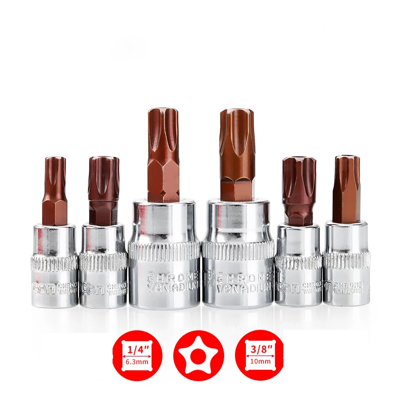 Puntas de destornillador Torx de 5 puntos, herramientas de enchufe de ...