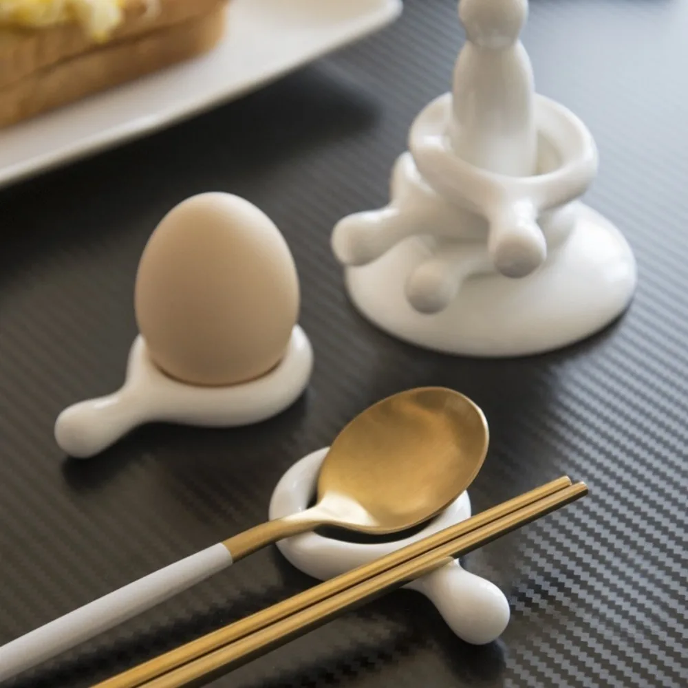 6pcs Set Ceramic Chopstick Holders Kitchenware with Spoon Rest ...