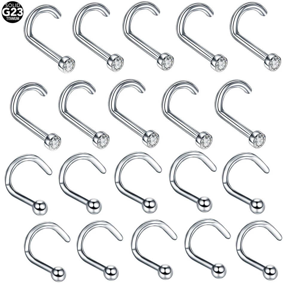 10Pcs-50Pcs-G23-Titanium-Crystal-Nose-Studs-2mm-Ball-Nose-Screw-Rings ...