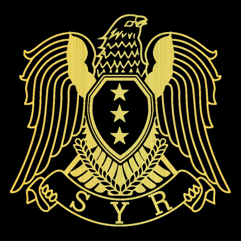 Various-Sizes-Vinyl-Decal-Coat-of-Arms-of-Syria-Sticker-Waterproof ...