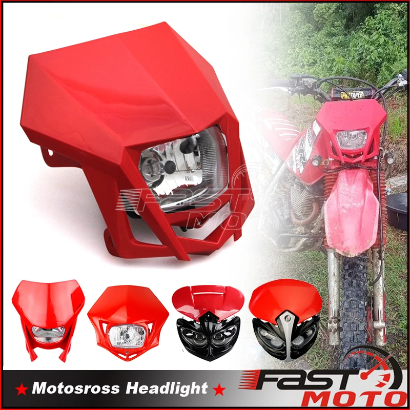 Motorcycle Headlight Fairing Dual Sport Headlight Dirt Bike Head Lamp ...