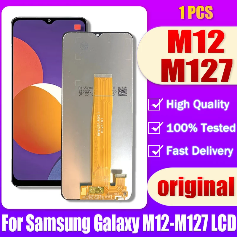 6.5" Original LCD For Samsung Galaxy M12 LCD M127 M127F M127M LCD Touch ...