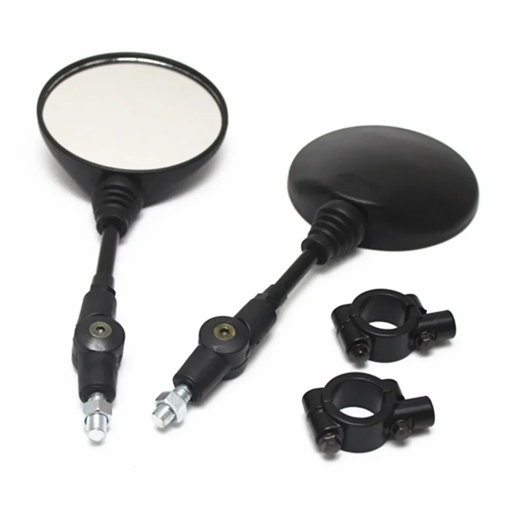 Universal-Motorcycle-Folding-10mm-Round-RearView-Mirrors-With-Mirror ...