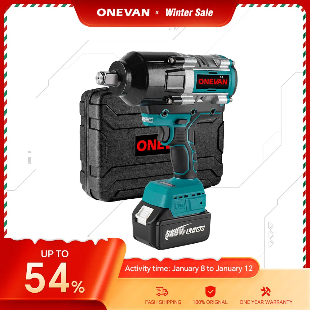 ONEVAN-3100NM-Brushless-Electric-Wrench-3-4-inch-Cordless-Impact-Wrench ...