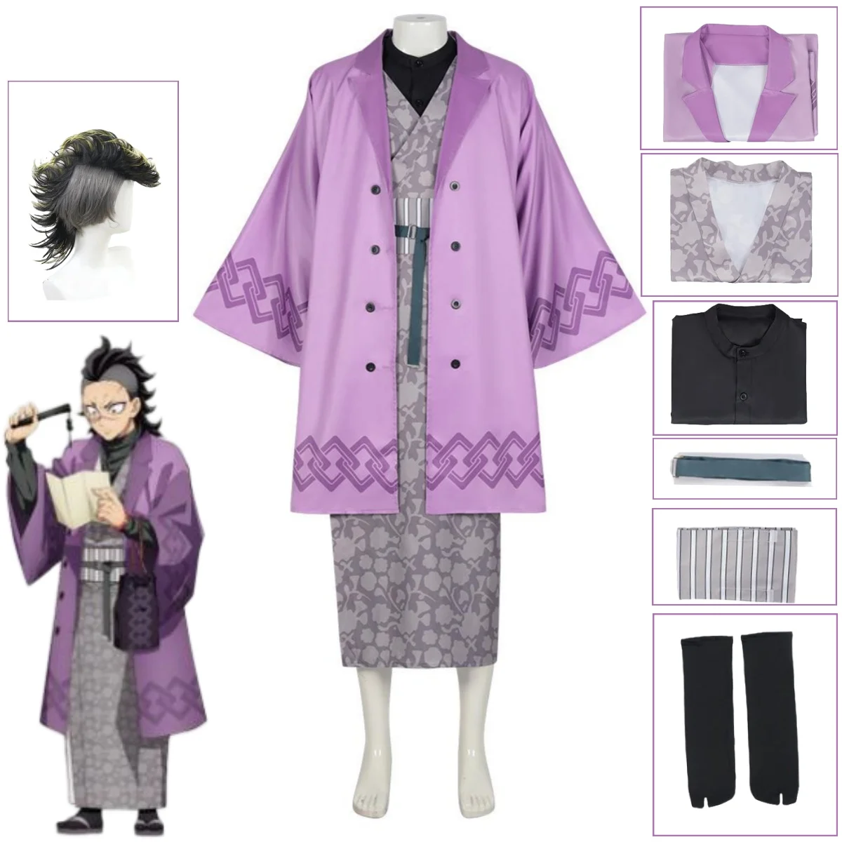 Cosplay-Shinazugawa-Genya-Wig-Costume-Anime-Shinazugawa-Genya-Cosplay ...