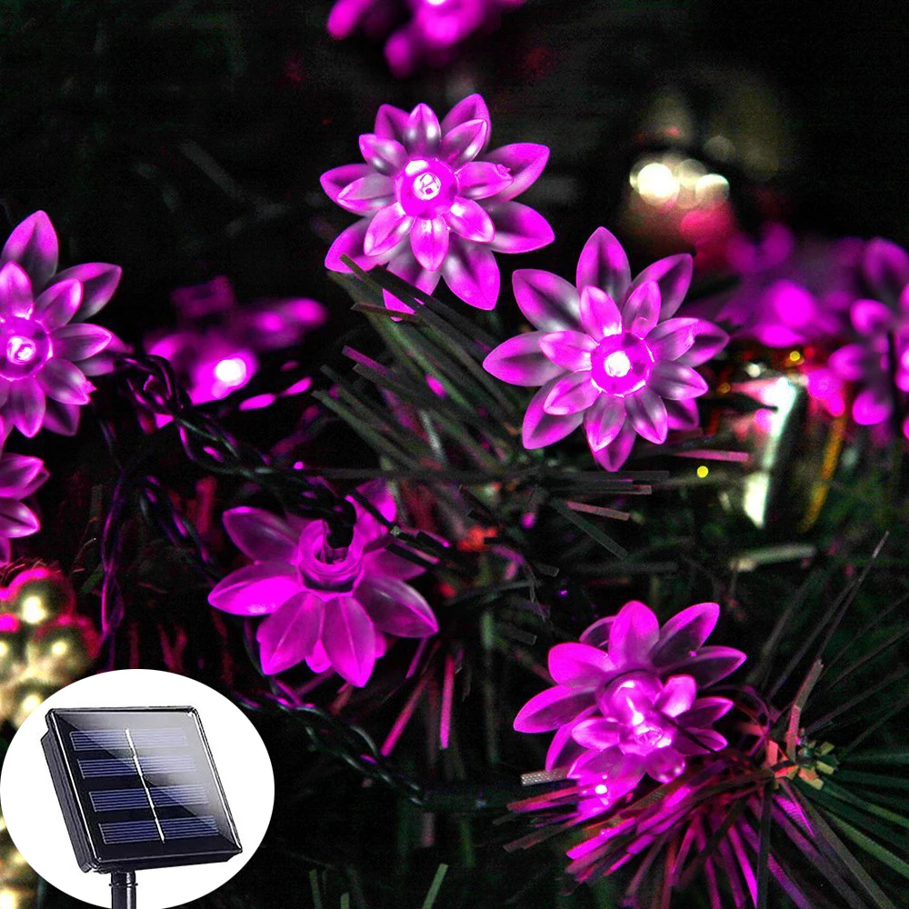 Rosa-Solar-LED-String-Lights-imperme-vel-ao-ar-livre-Festival-Party ...