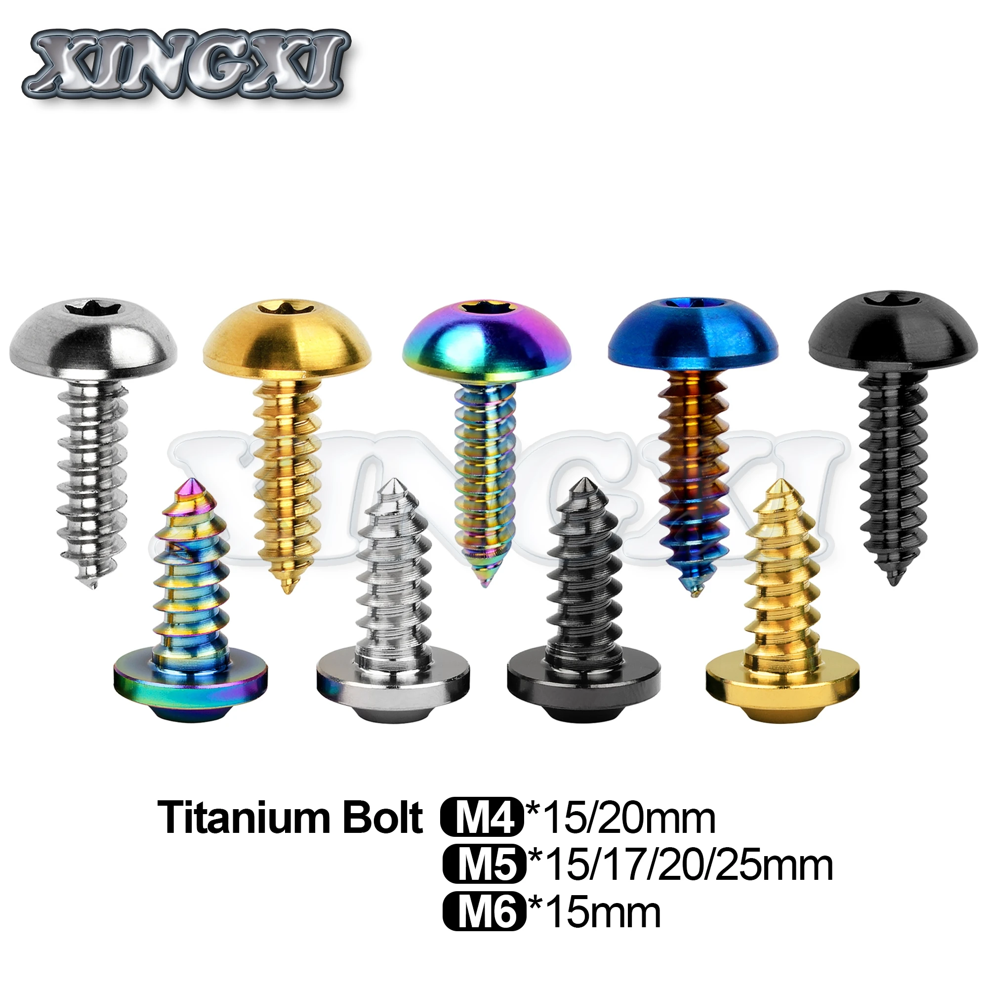 Xingxi-Titanium-Bolt-M4X15-20mm-M5x15-17-20-25mm-M6x15mm-Self-Tapping ...