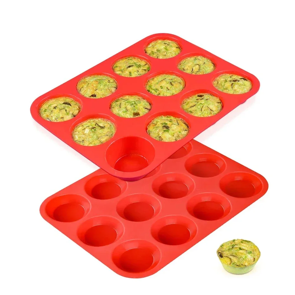 Silicone-Round-Mold-12-Holes-Mini-Muffin-DIY-Cupcake-Cookies-Fondant ...