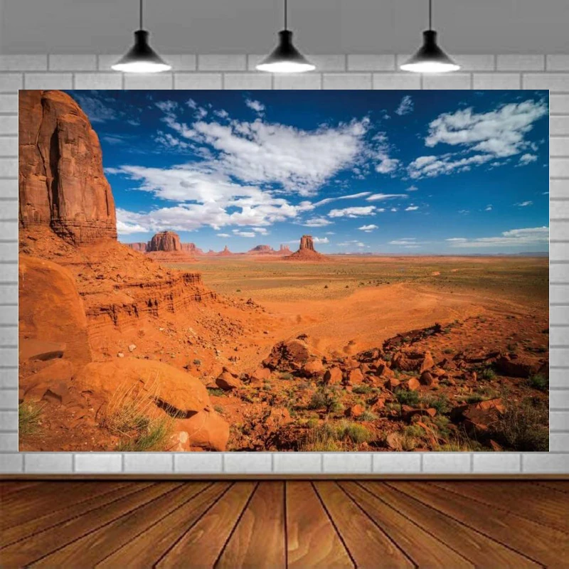 View Of Monument Valley Photography Backdrop Tropical Sandstone Butte ...
