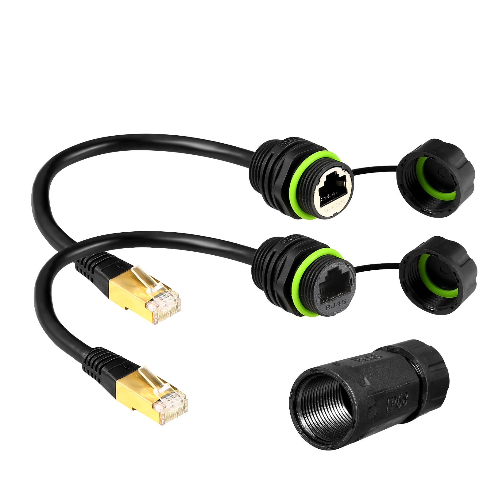 1PC-RJ45-8p8c-Waterproof-Connector-RJ45-male-to-female-Panel-Mount-type ...