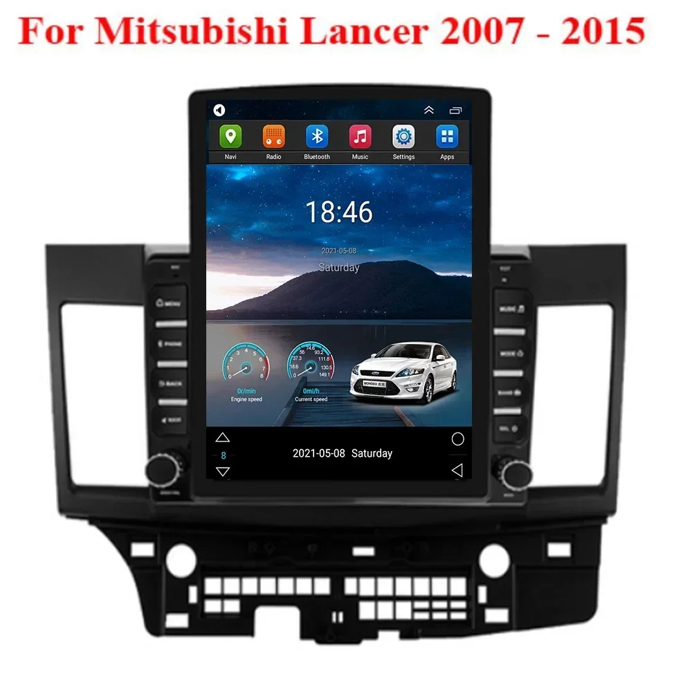 For-Tesla-Style-2-Din-Android-13-Car-Radio-For-Mitsubishi-Lancer-EX ...