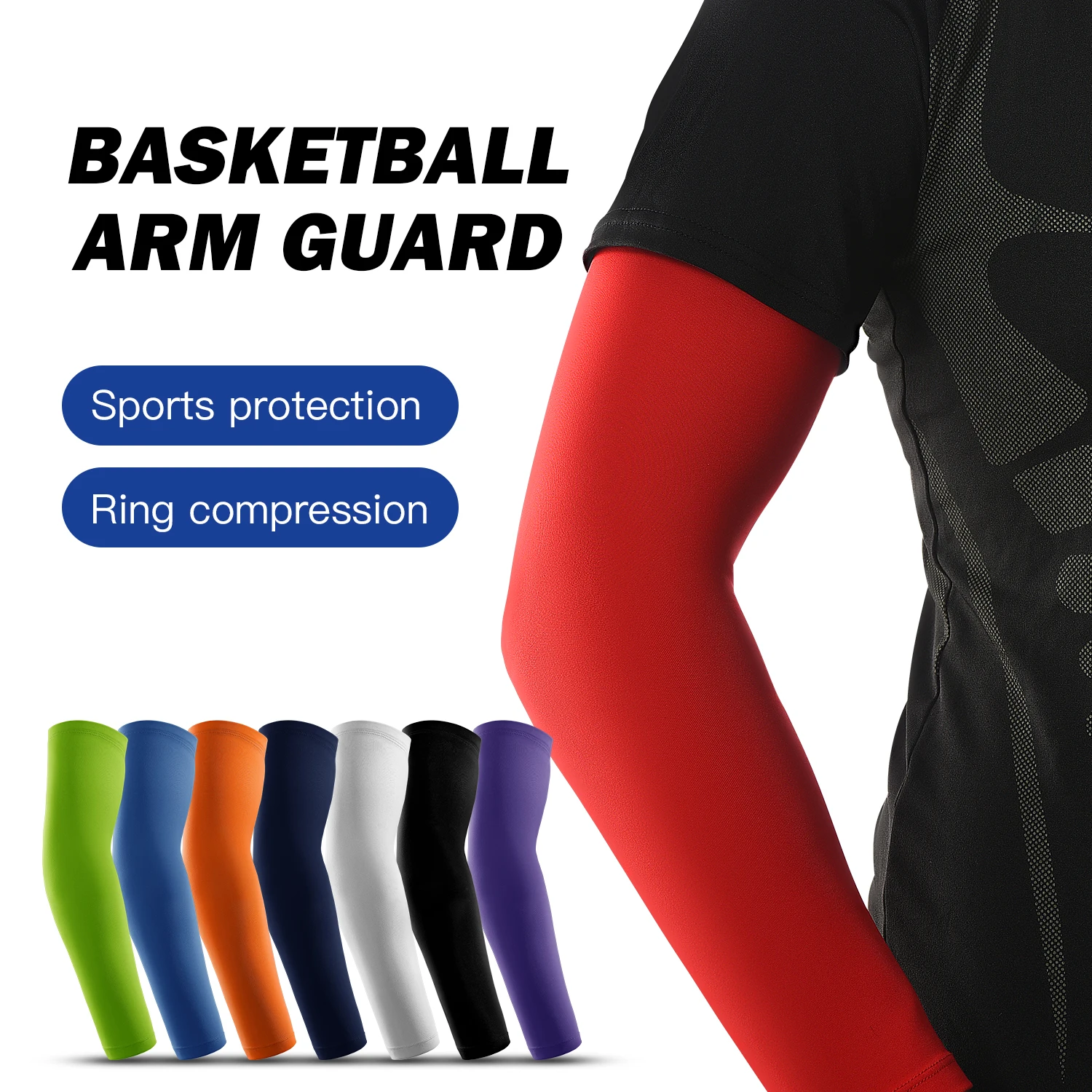 1PCS-Arm-Sleeves-Youth-Adult-Basketball-Shooter-Sleeves-Elbow-Forearm ...