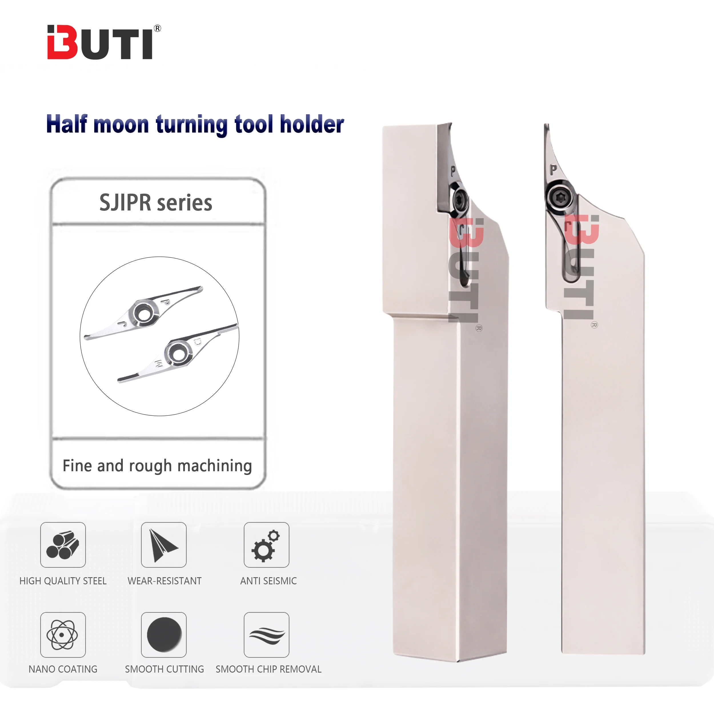 SJJPR Series Half Moon Turning Tool Holder SJJPR1616K16 Cutter Rod ...