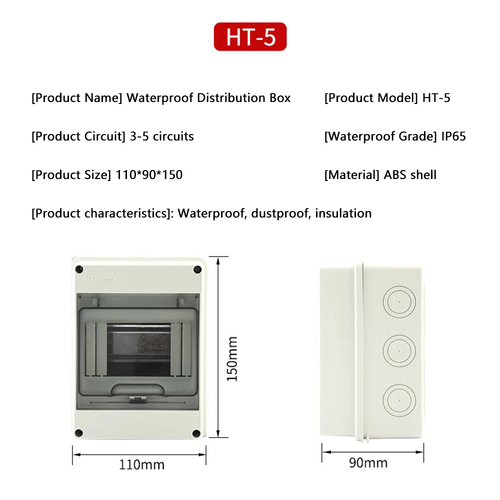 Multi-way Circuit Breaker HT-5 Way IP65 Circuit Breaker Distribution ...
