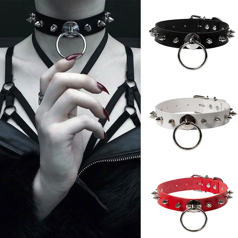 Harajuku Chocker Sexy Heart Lock Key Rivets Black Goth Punk Chokers ...