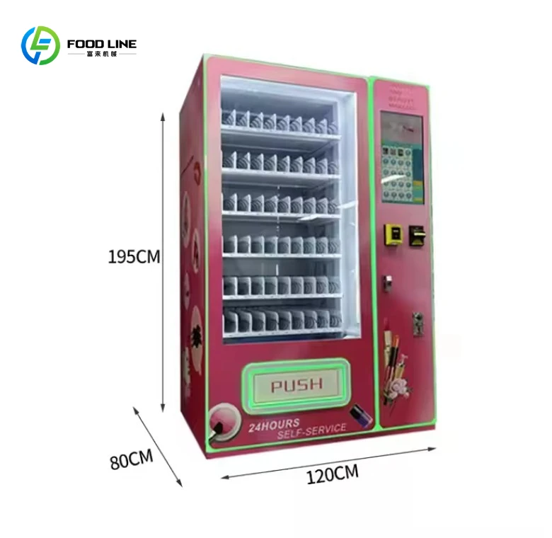 Fully automated self-service snack and beverage vending machine with QR ...