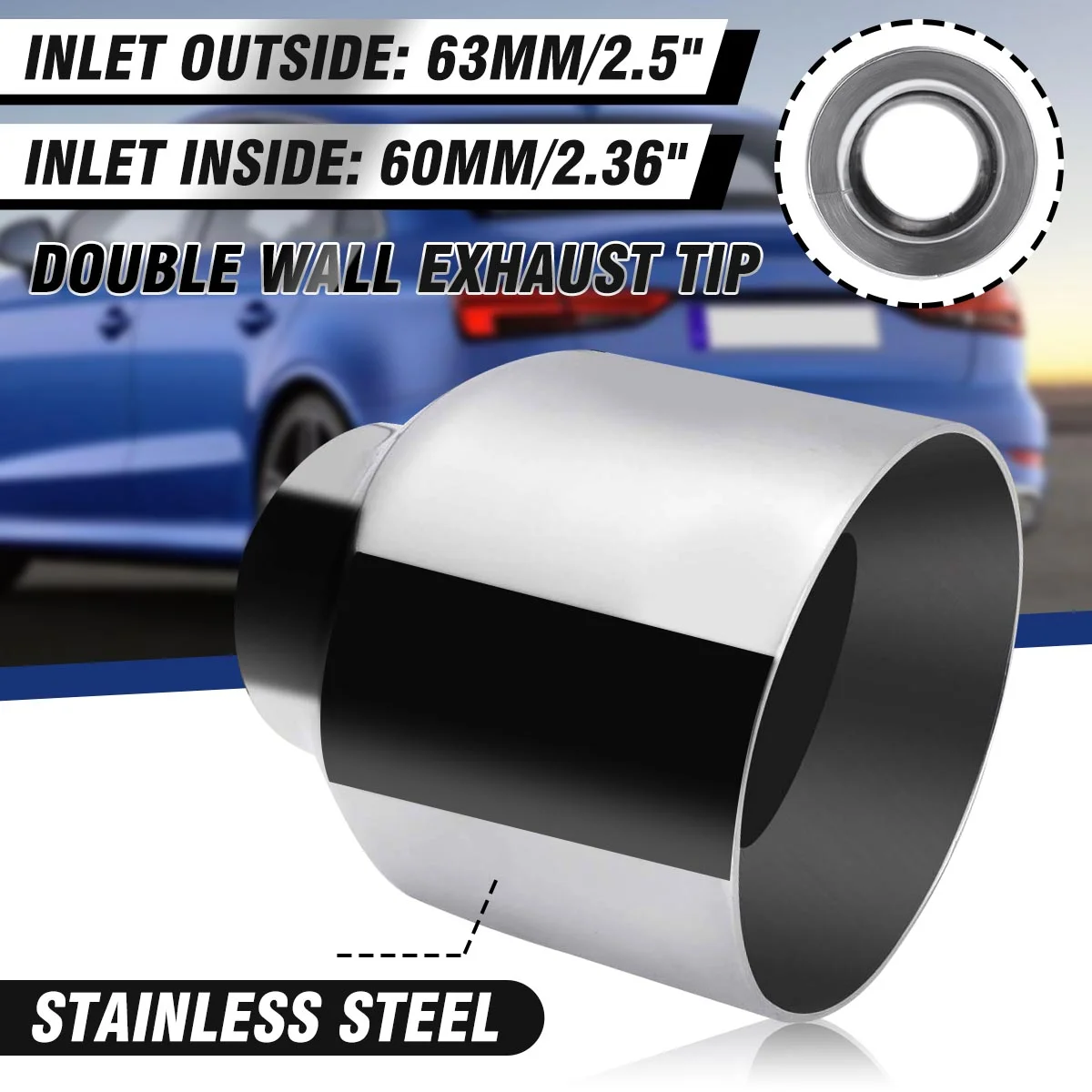 1-2pcs-63mm-101mm-Universal-Car-Exhaust-Muffler-Pipe-Dual-Wall-Exhaust ...