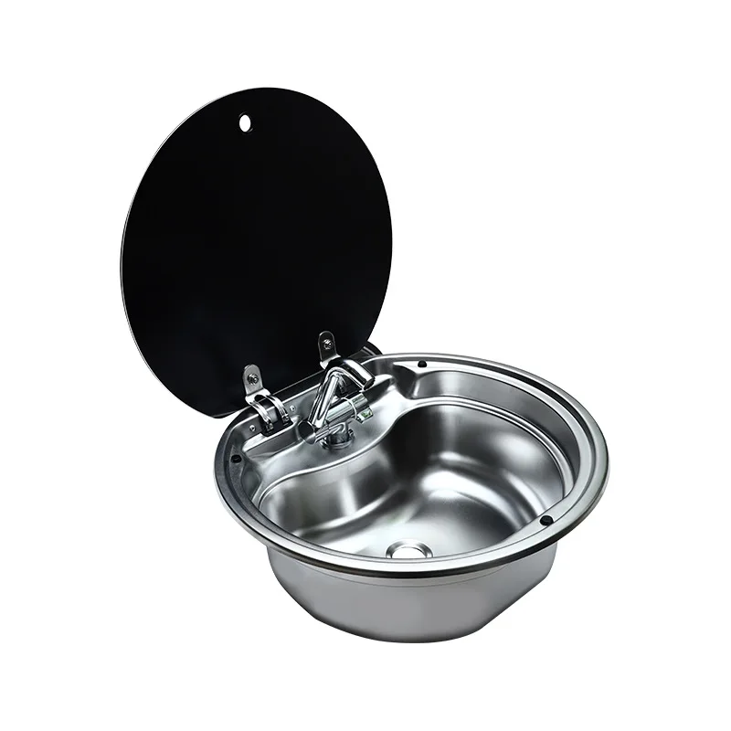 RV-Caravan-Camping-Stainless-Steel-Hand-Wash-Basin-Sink-Tempered-Glass ...
