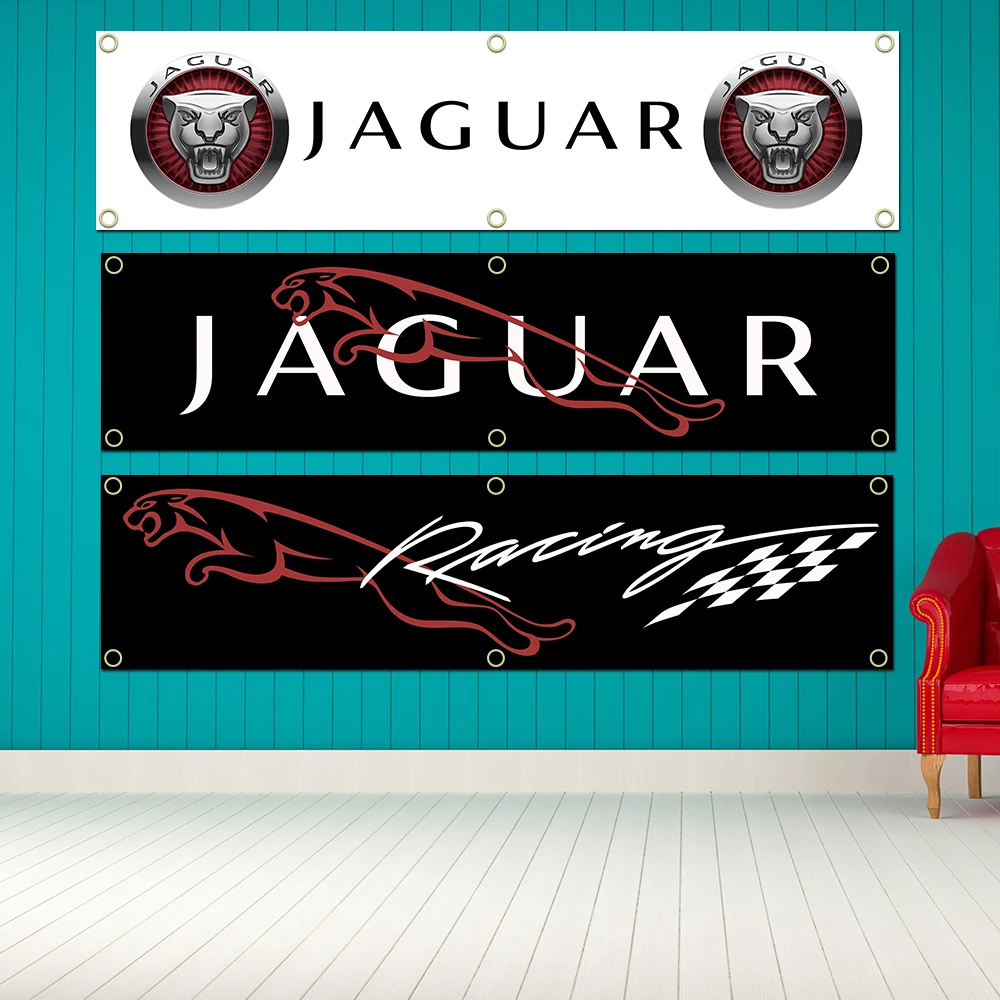 60X240cm-JAGUARs-Car-Racing-Banner-Flag-Polyester-Printed-Garage-Wall ...